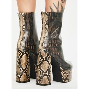 Azalea Wang | Shoes | Azalea Wang Dreamer Snakeskin Platform Boots | Poshmark